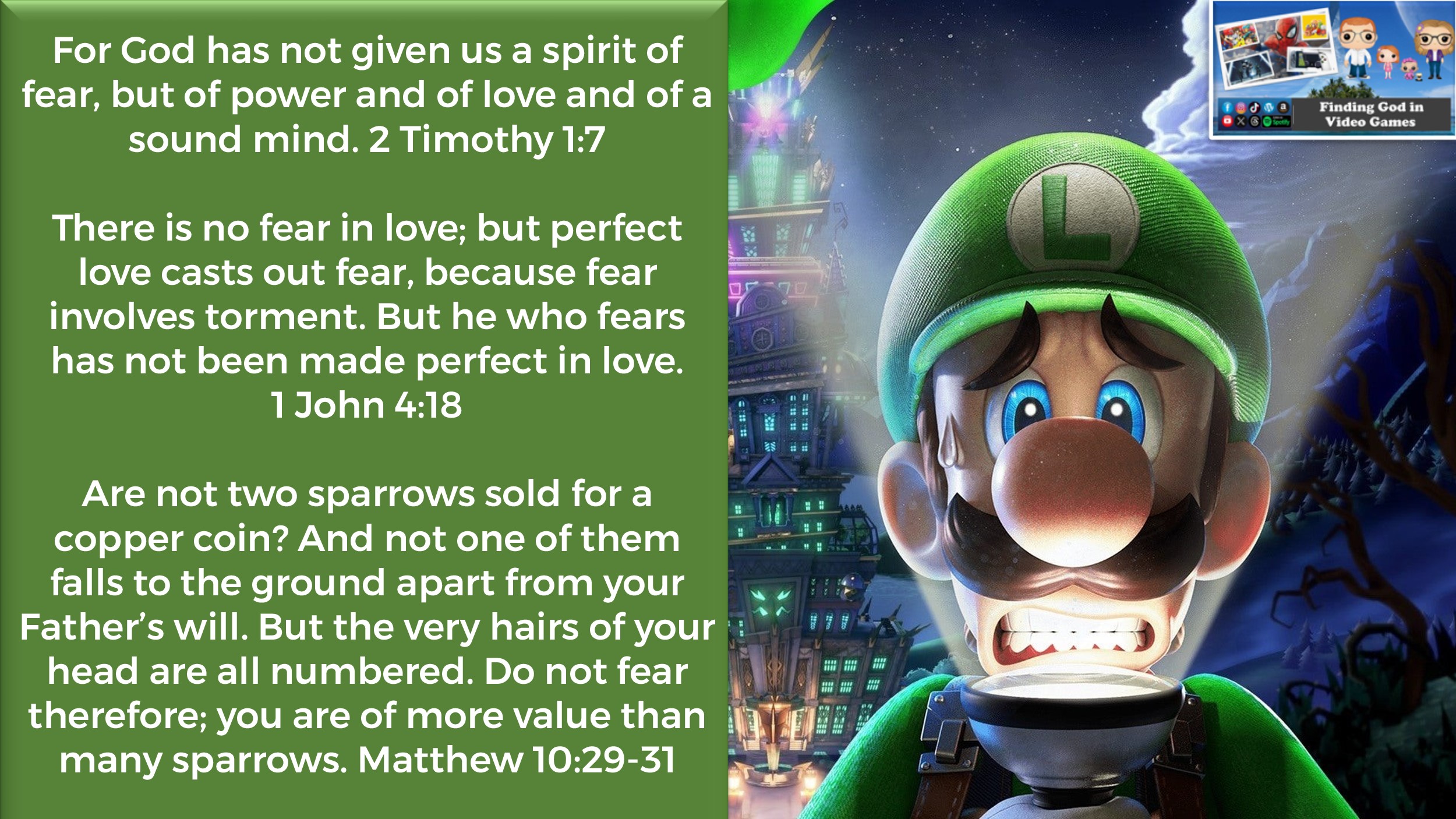 Luigi’s Mansion: A Spirit of Fear – Finding God in Video Games