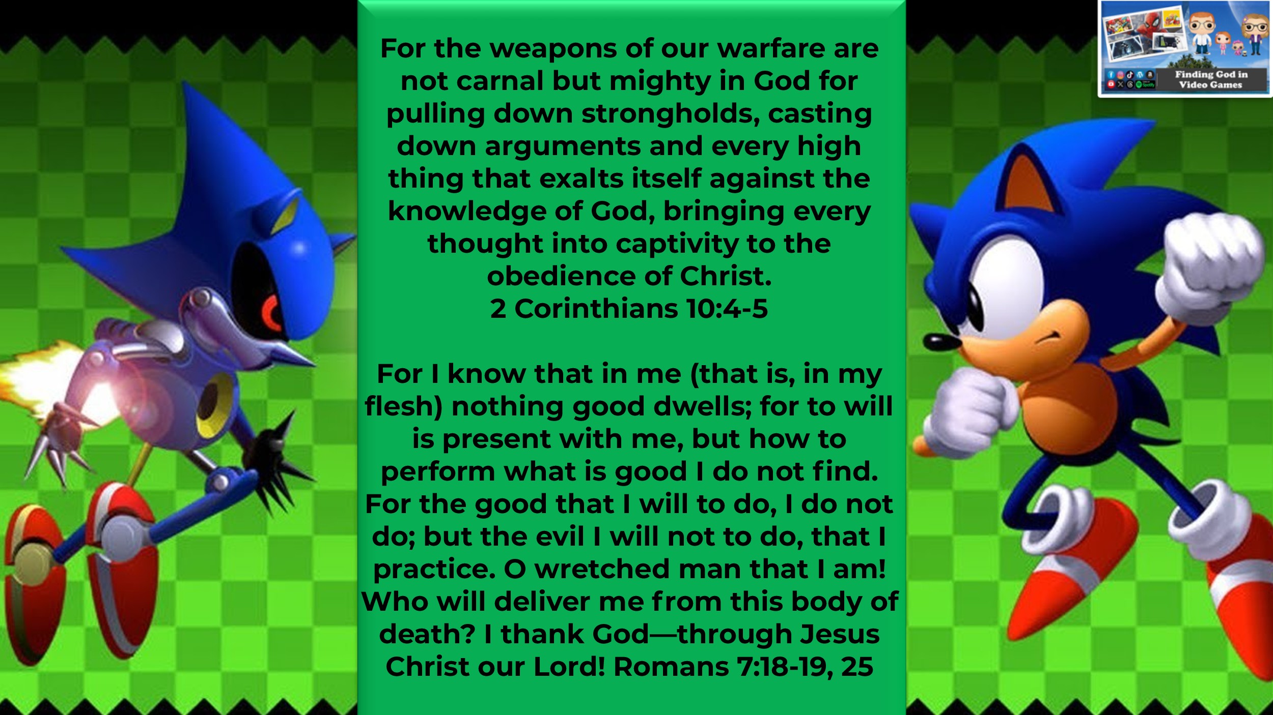 Sonic vs. Metal Sonic: The Battlefield of Our Minds – Finding God in ...